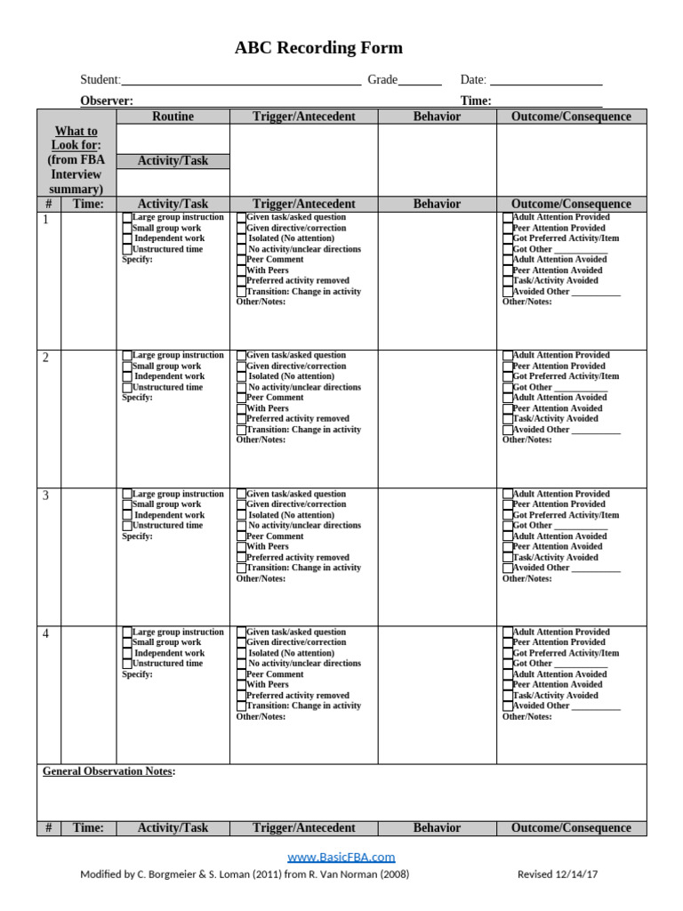 ABC-Recording-Form | PDF