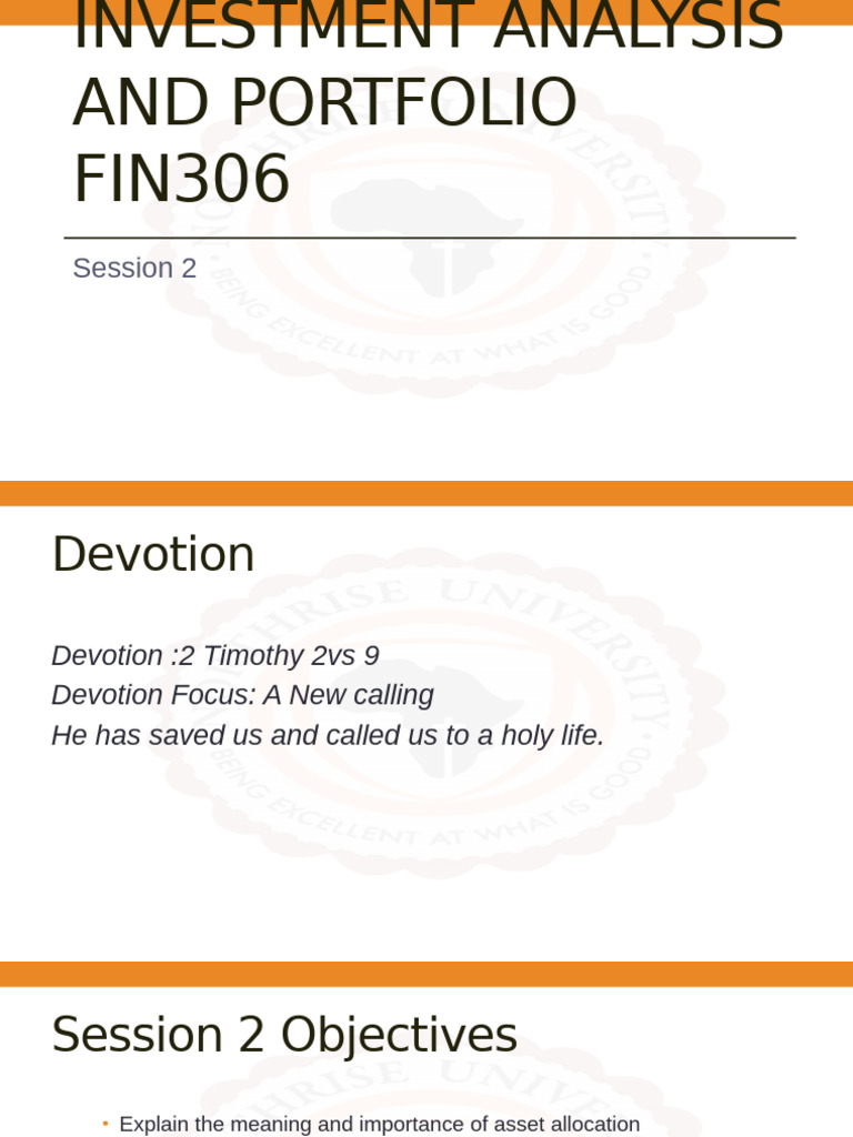 Session 2 Asset Allocation Pdf