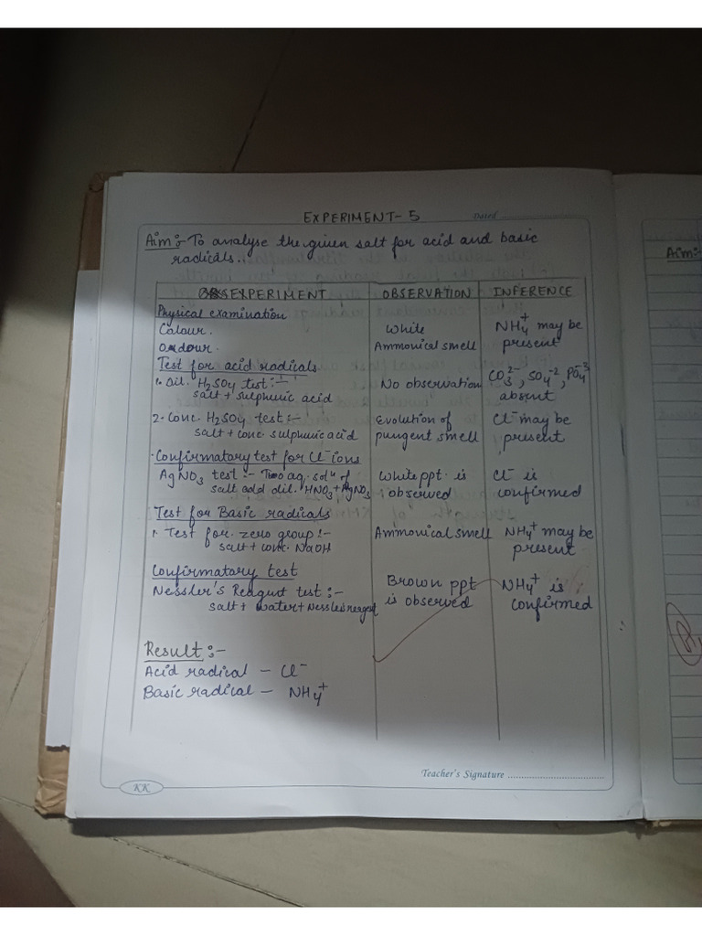 Chemistry Practical File 12 | PDF
