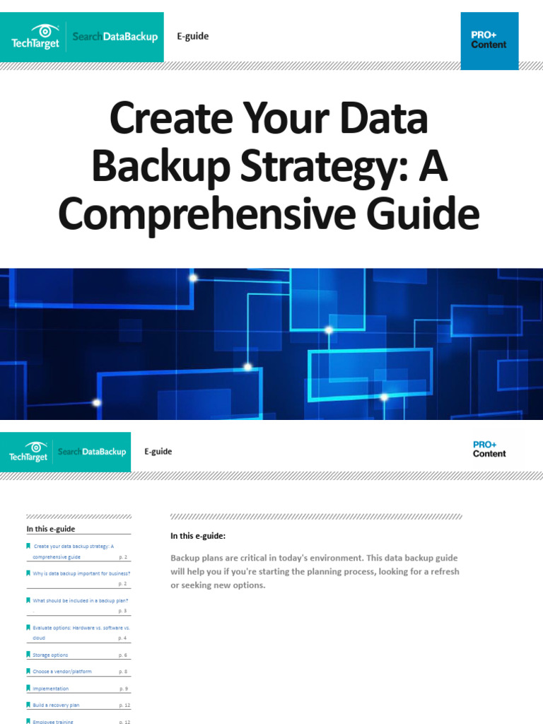 Create Your Data Backup Strategy A Comprehensive Guide | PDF