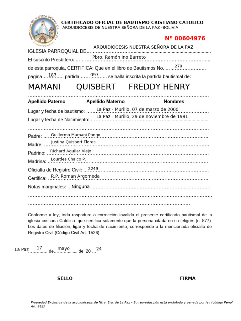 certificado de bautizo 2 (2) | PDF