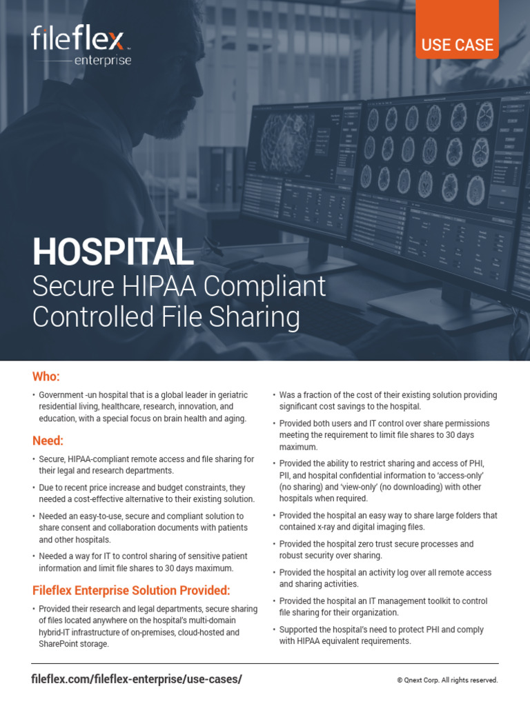 HIPAA-Compliant File Sharing for Hospitals | PDF | Information Technology | Computers