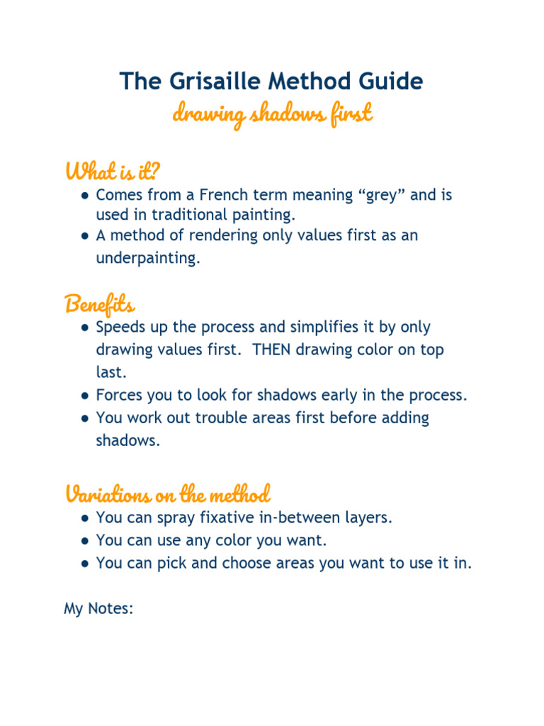 The Grisaille Method Guide | PDF