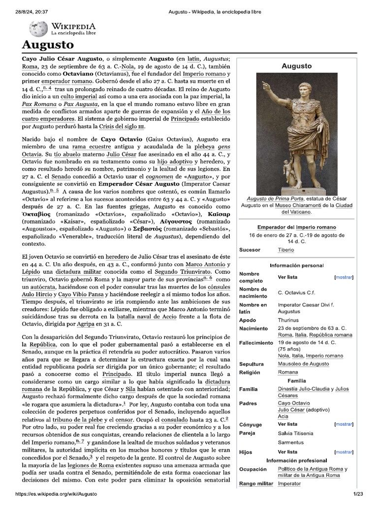 Augusto | PDF