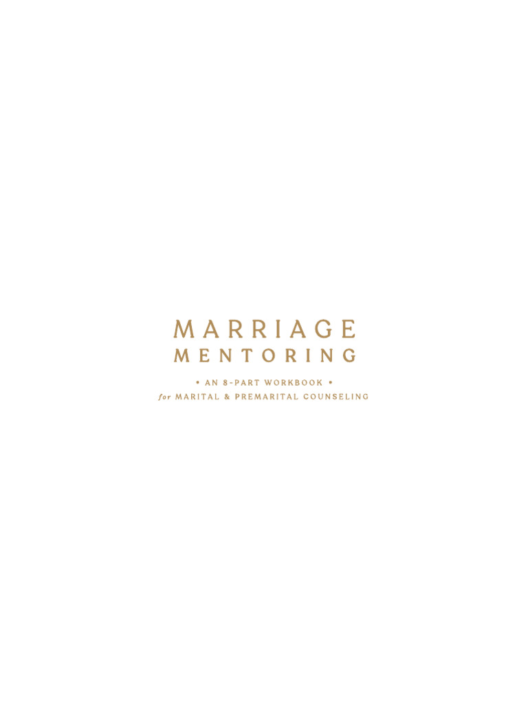 Marriage Mentoring | PDF