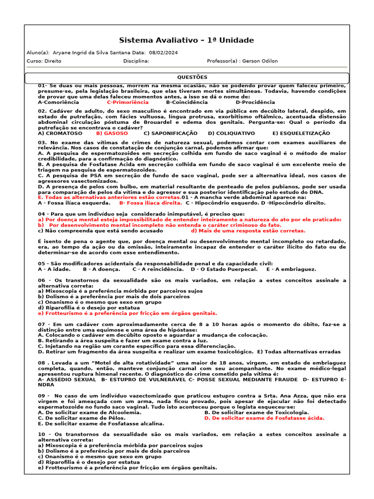 PROVA 1ª AV 1 (1) (1) | PDF