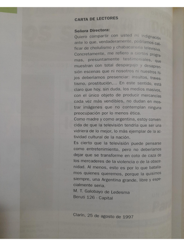 PDF Carta de Lectores | PDF