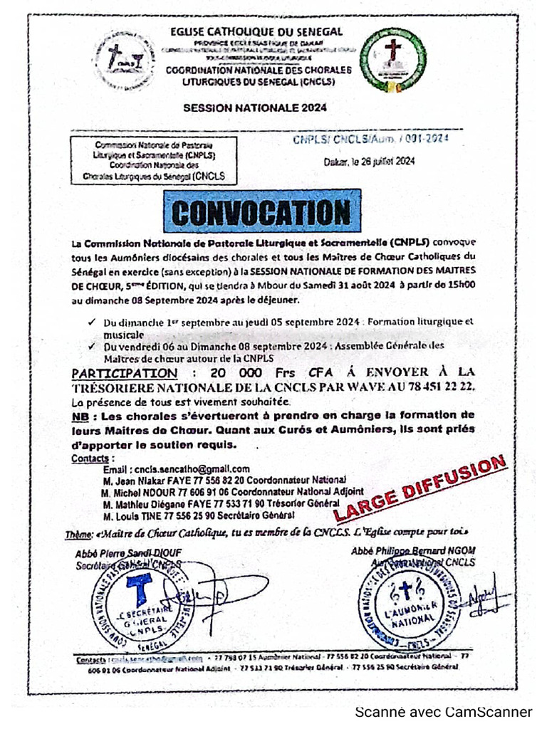 Convocation Session Nationale 2024 | PDF