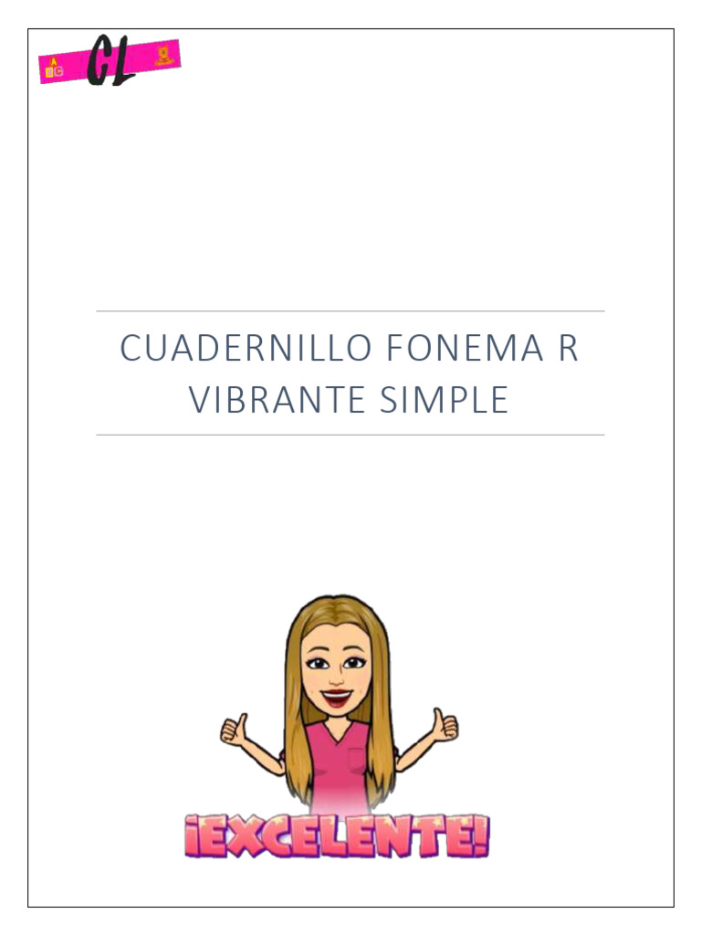 Cuadernillo Fonema R Vibrante Simple | PDF