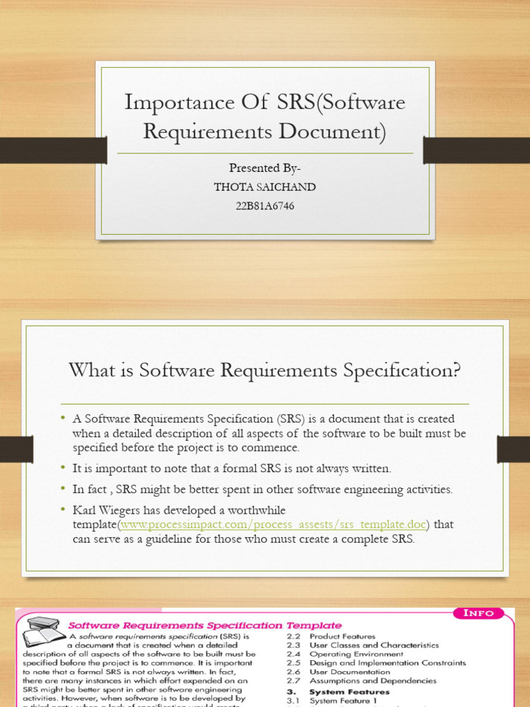 Importance Of SRS(Software Requirements Document) | PDF