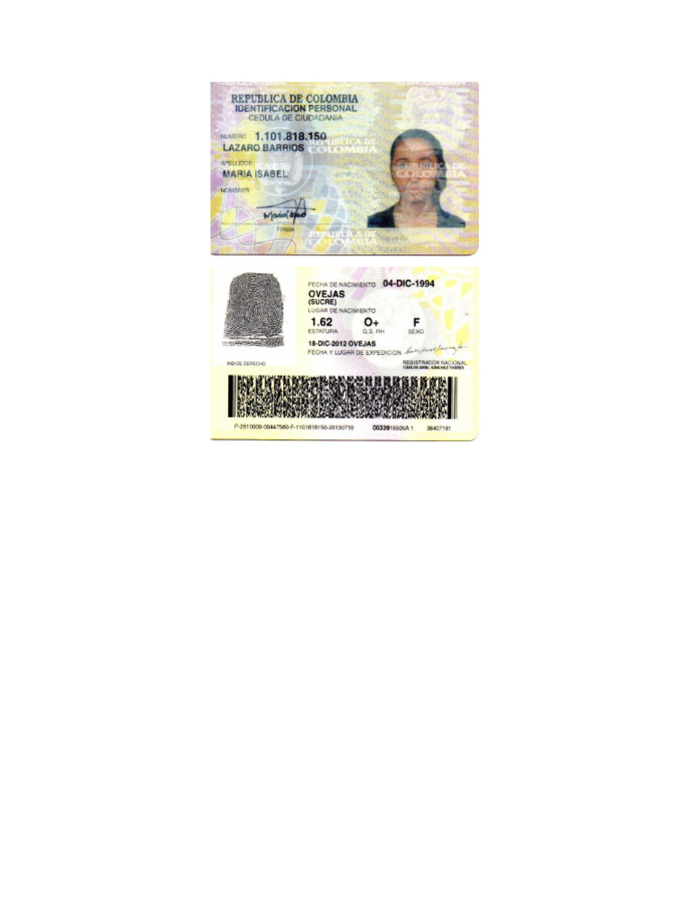 CEDULA María Isabel | PDF