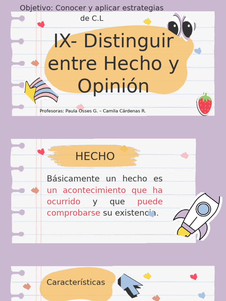 IX - Distinguir Entre Hecho y Opinión | PDF
