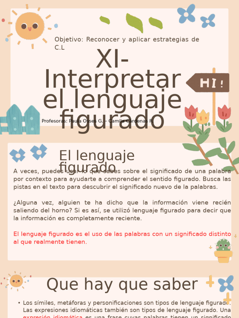 XI - Interpretar El Lenguaje Figurado | PDF