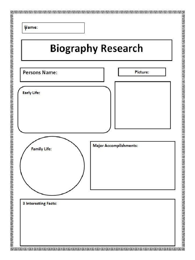 Biography Graphic Organizer | PDF