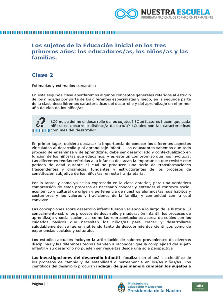 Sujetos Clase2 2016 | PDF | Aprendizaje | Salud y bienestar