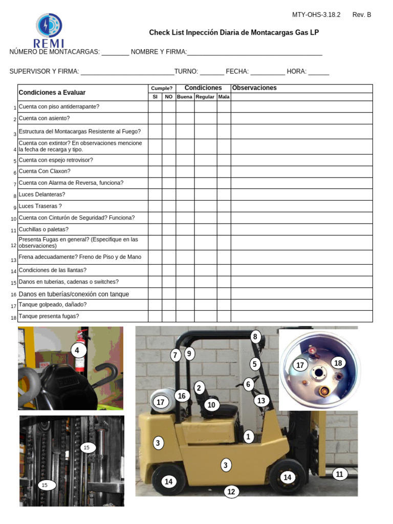 Chech List Montacargas_2024 | PDF Chech List Montacargas_2024 | PDF