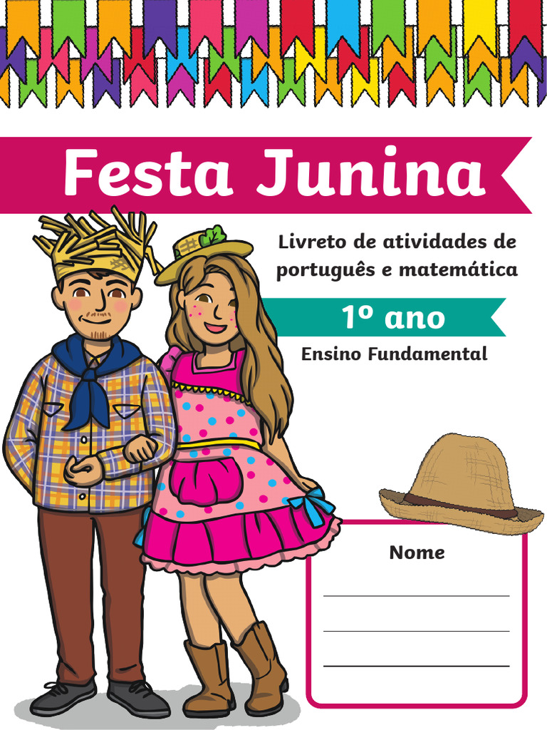 BR P 1712156144 Livreto de Atividades de Portugues e Matematica 1 Ano Ef Tema Festa Junina - Ver ...