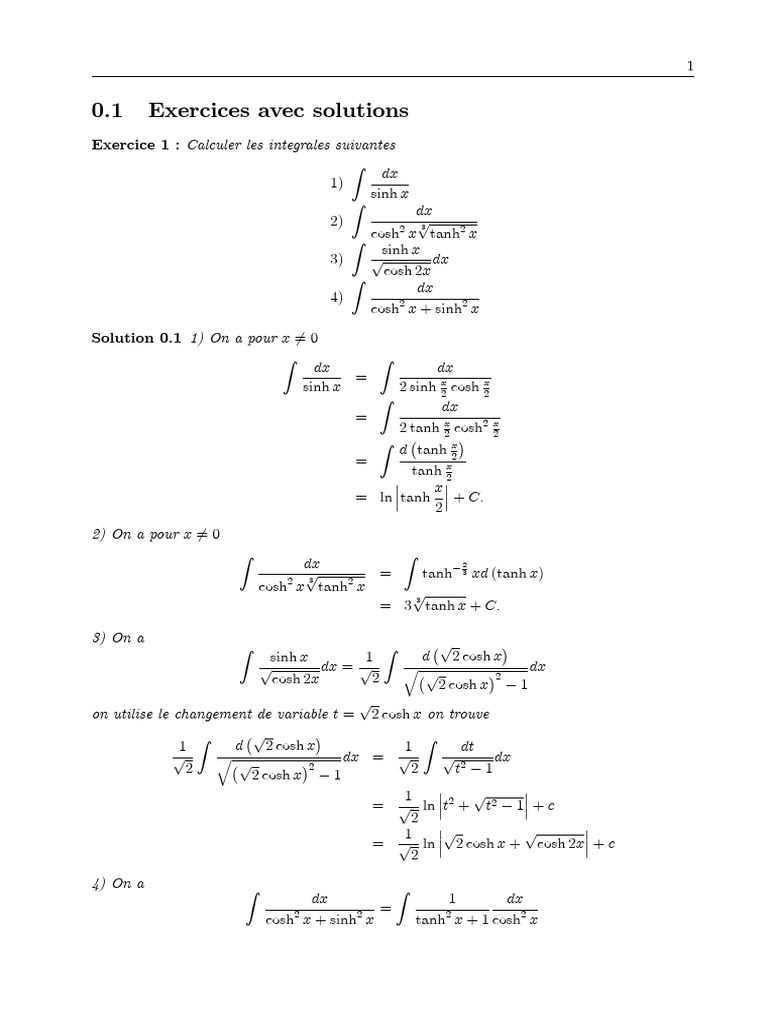 Analyse II Solution TD 1 | PDF | Mathematical Physics | Subtraction