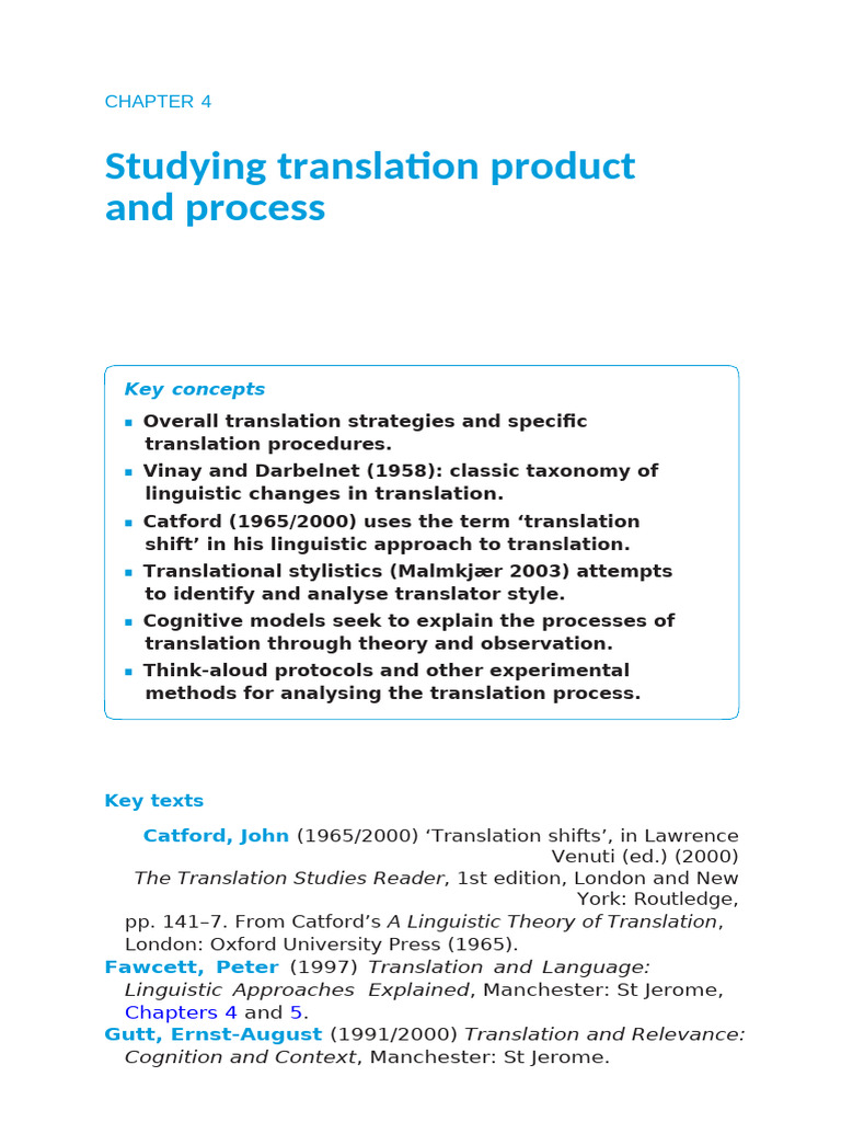 CHAPTER 04 - Studying Translation Product and Process | PDF