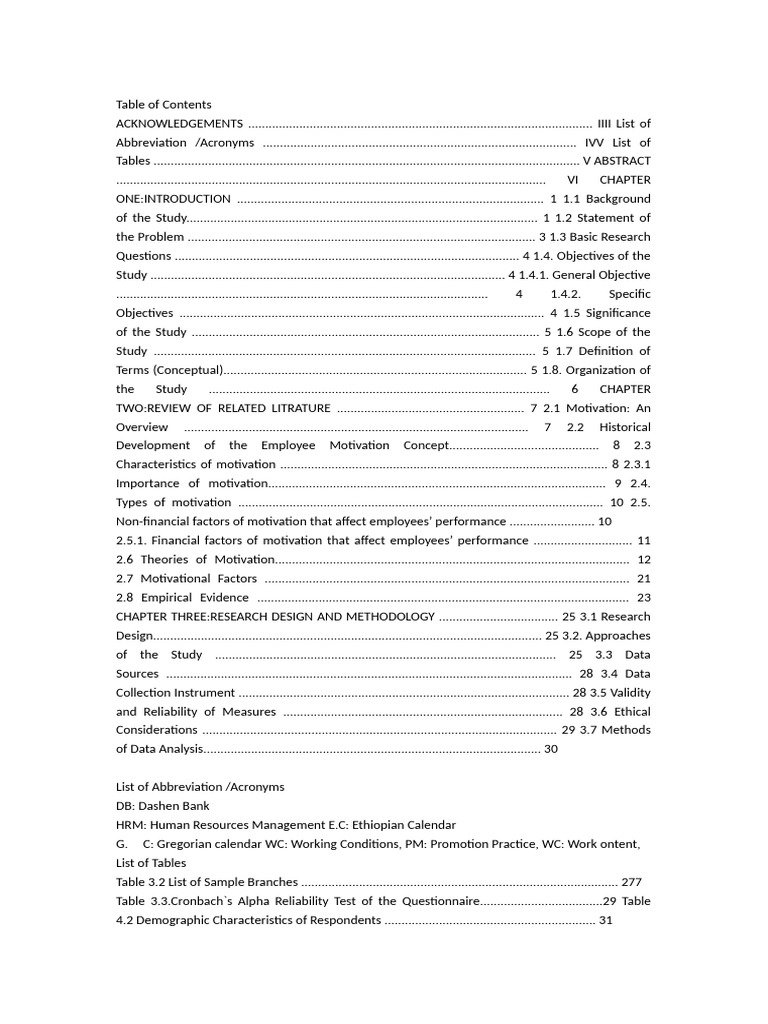 Table of Conten | PDF