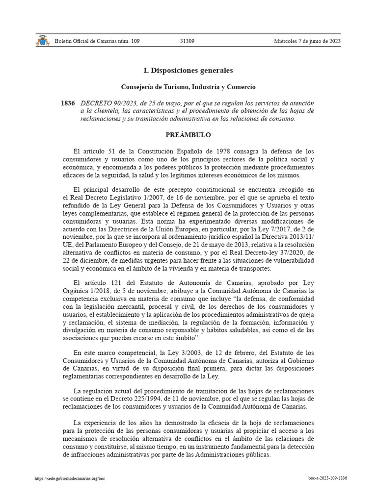 I. Disposiciones Generales | PDF