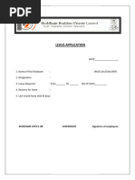 C OFF Leave Application Format | PDF