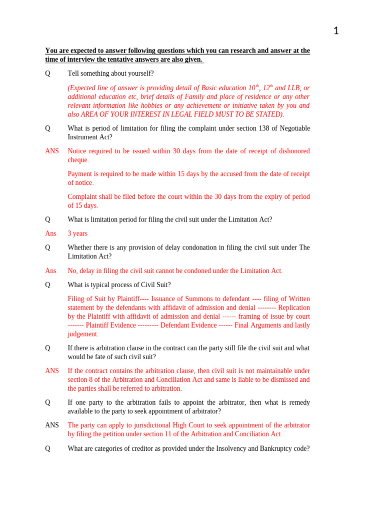 Interview Question | PDF