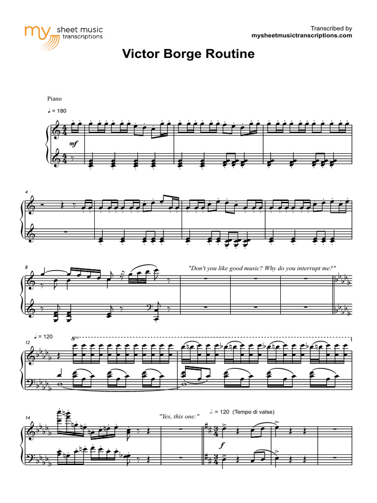 Victor Borge Routine - MSMT | PDF