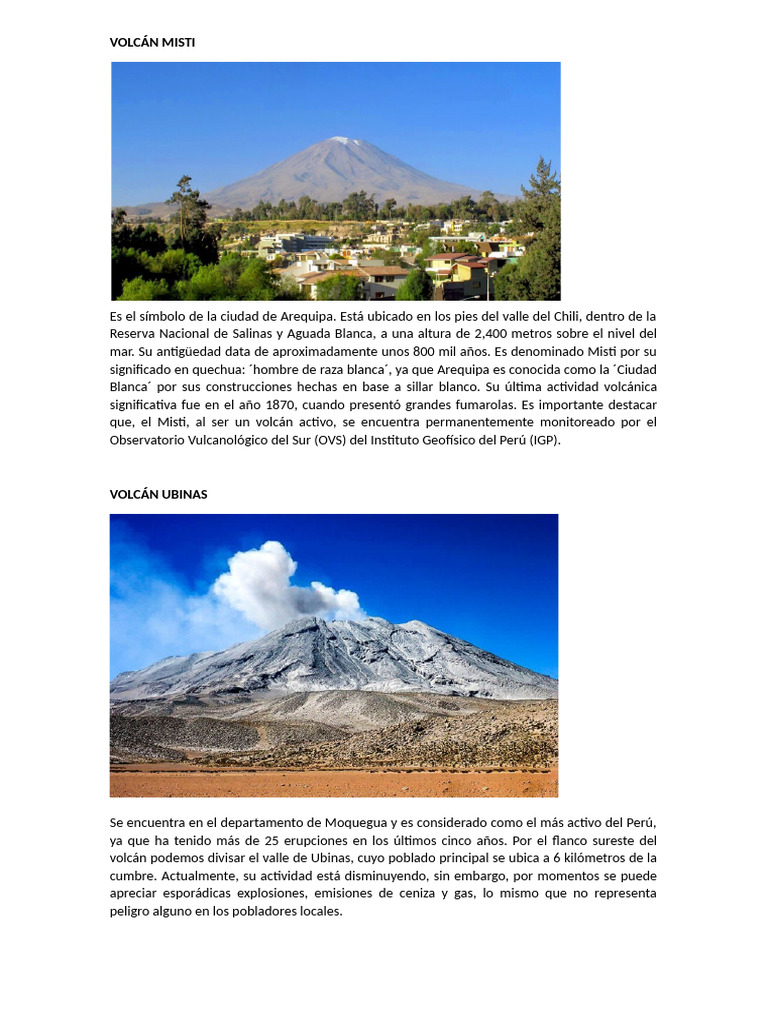 Volcán Misti | PDF