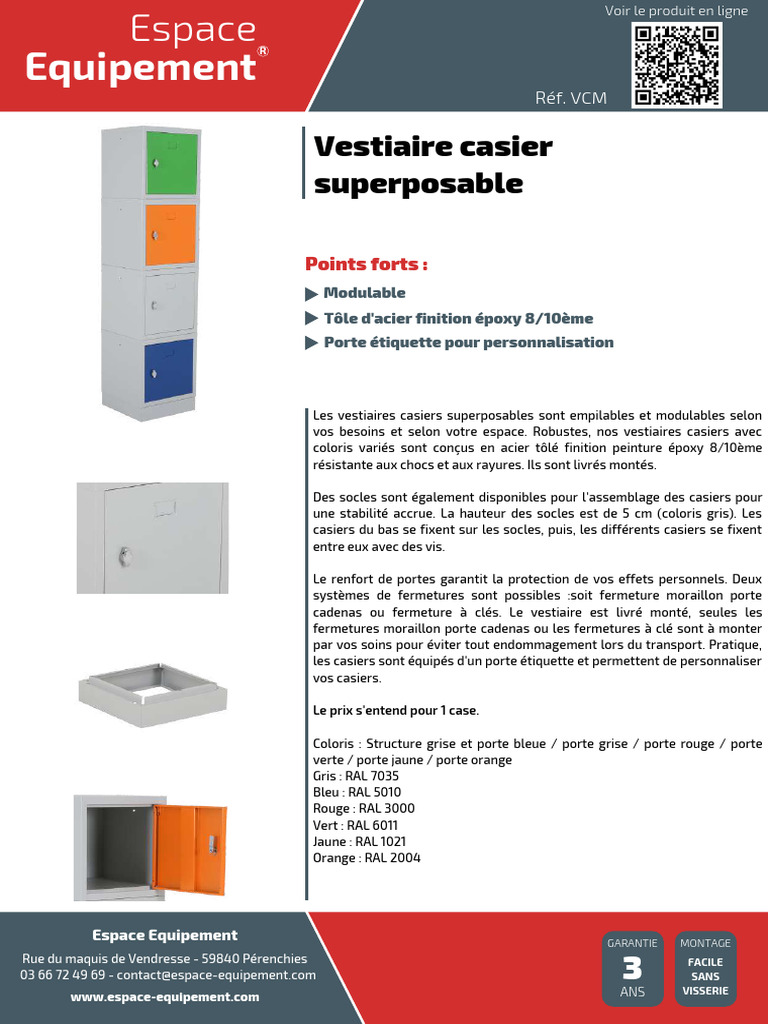 VCM-Vestiaire Casier Superposable | PDF