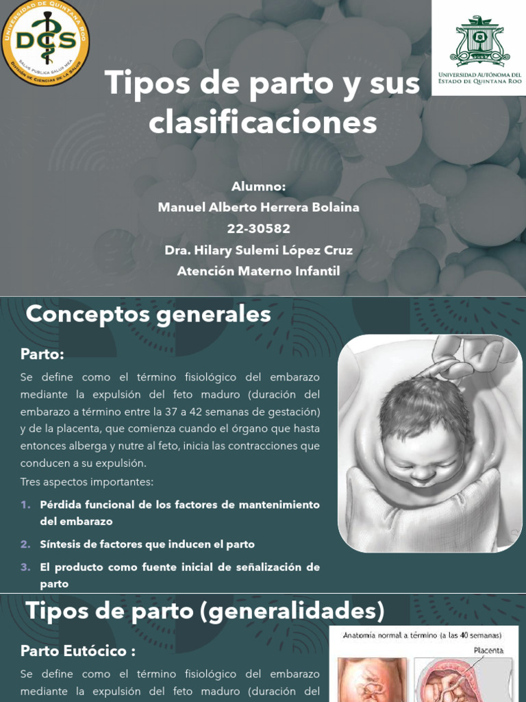 Tipos de Partos y Distocicos | PDF