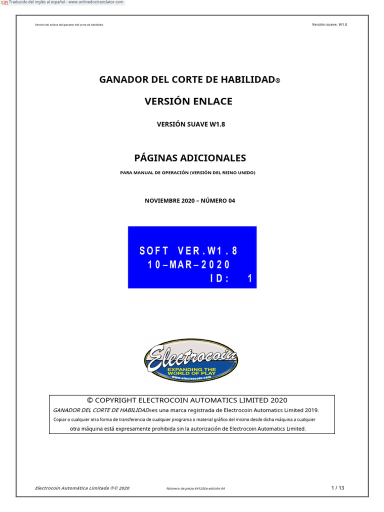 ECA Version Skill Cut Winner - Operation Manual - 641255a - Iss04 - W1 ...