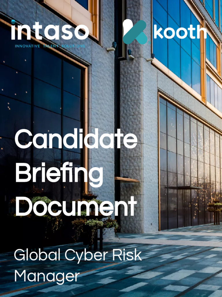 Candidate Briefing Pack - Kooth - Global Cyber Risk Manager | PDF