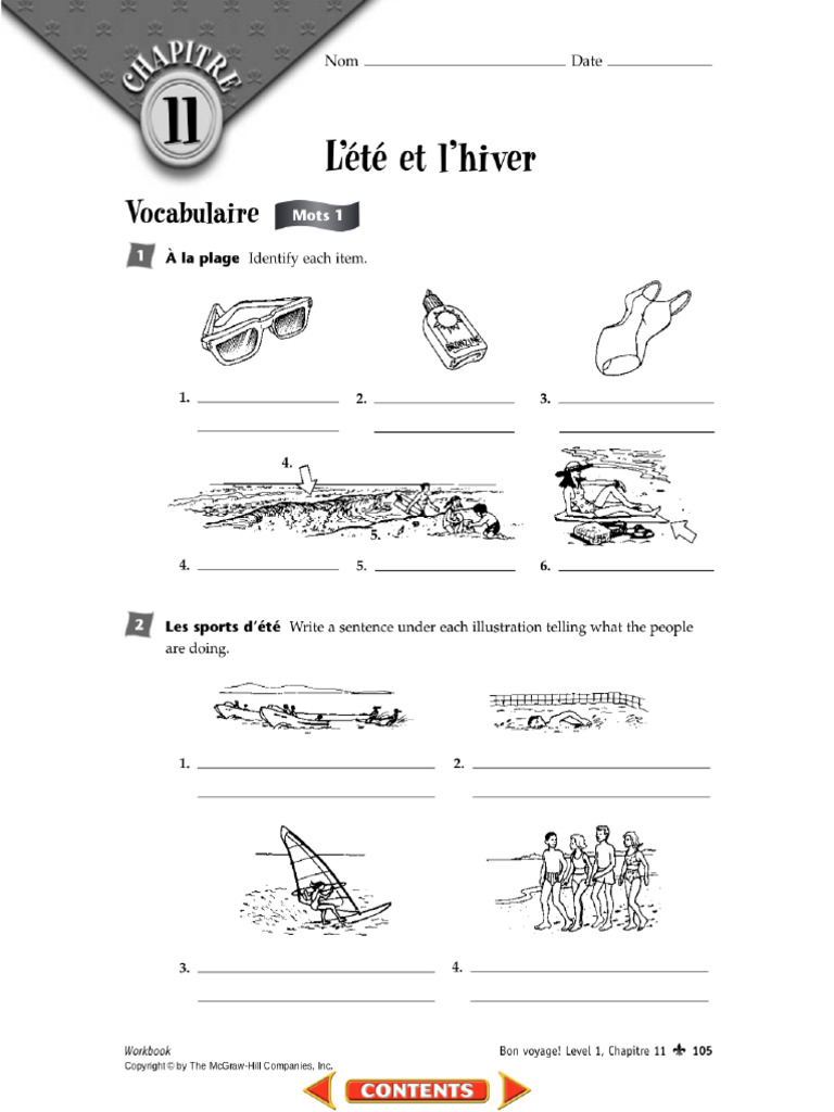 French Guide - Vacation Vocabulary | PDF | Science & Mathematics