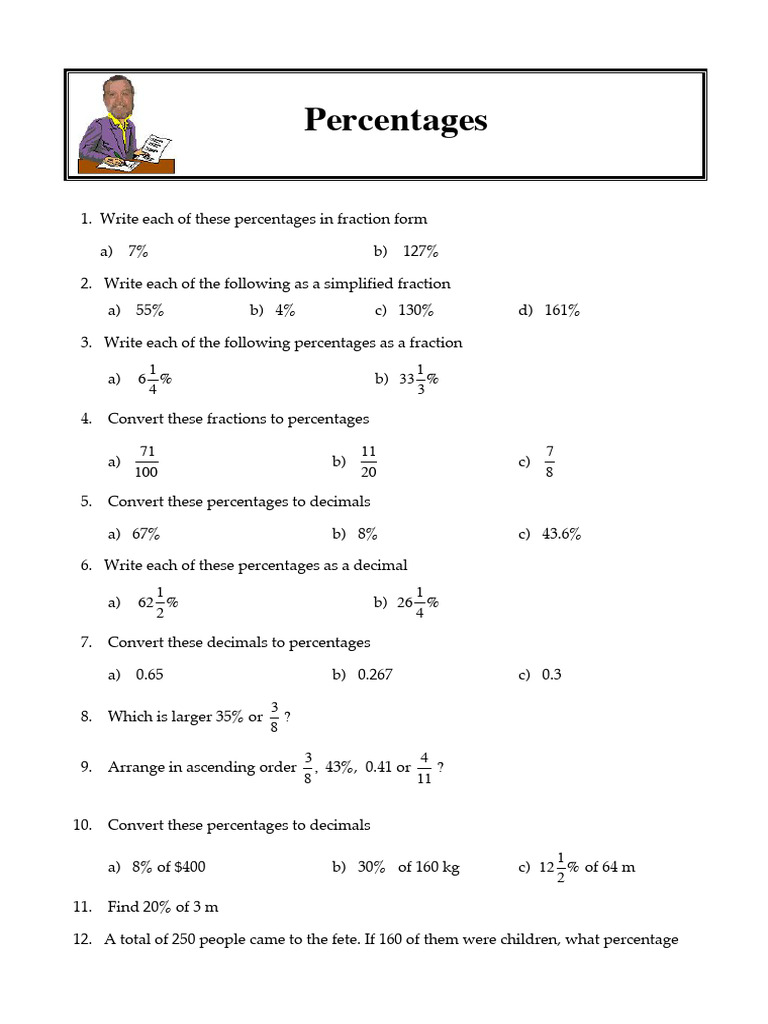 Maths Percentages 1 | PDF
