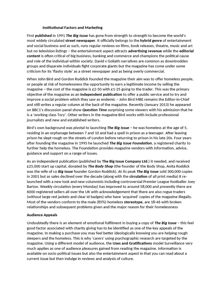 Paper1 - Revision - Big Issue Analysis | PDF