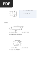 Solid Mensuration Formulas | PDF | Area | Triangle