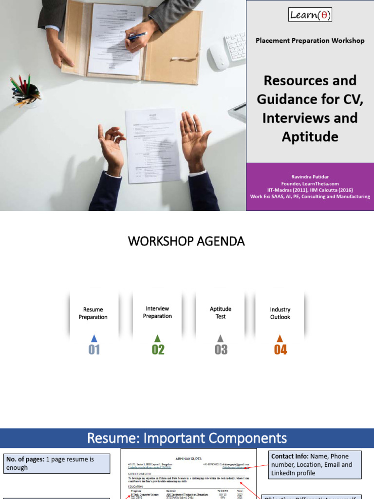 Placement Preparation Workshop | PDF