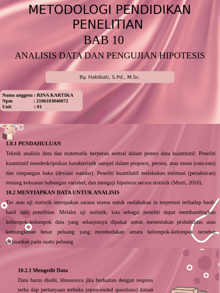 Rina Kartika 2106103040072 PPT Metpen | PDF