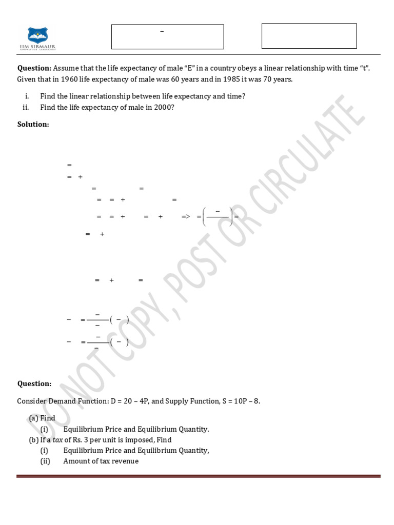 IEP. Problem Set | PDF