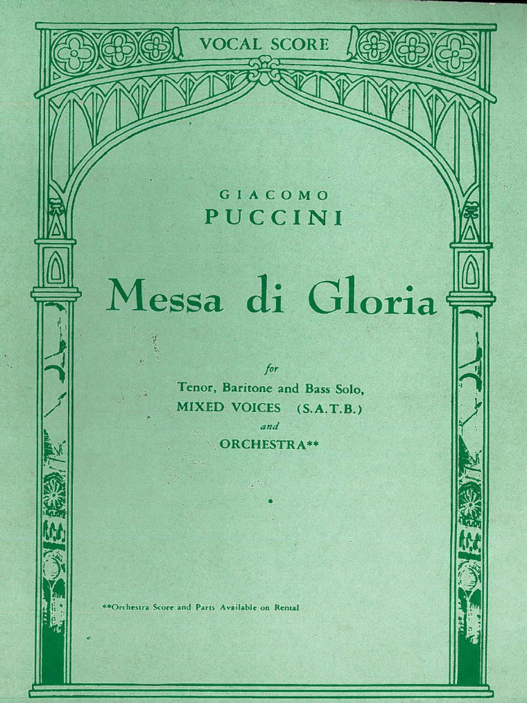 Messa Di Gloria - Puccini | PDF