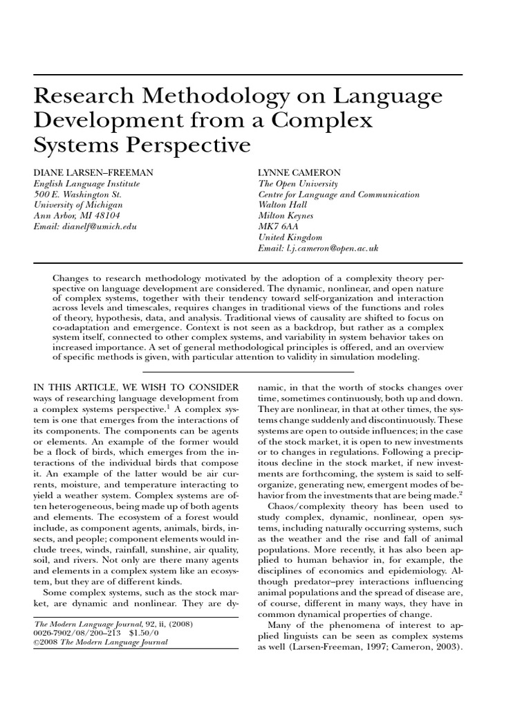 Larsen-Freeman, 2008 | PDF