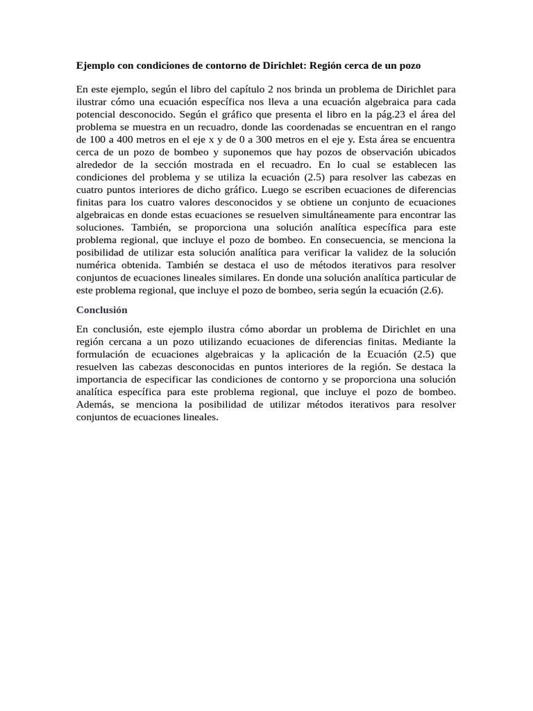 Ejemplo Con Condiciones de Contorno de Dirichlet | PDF