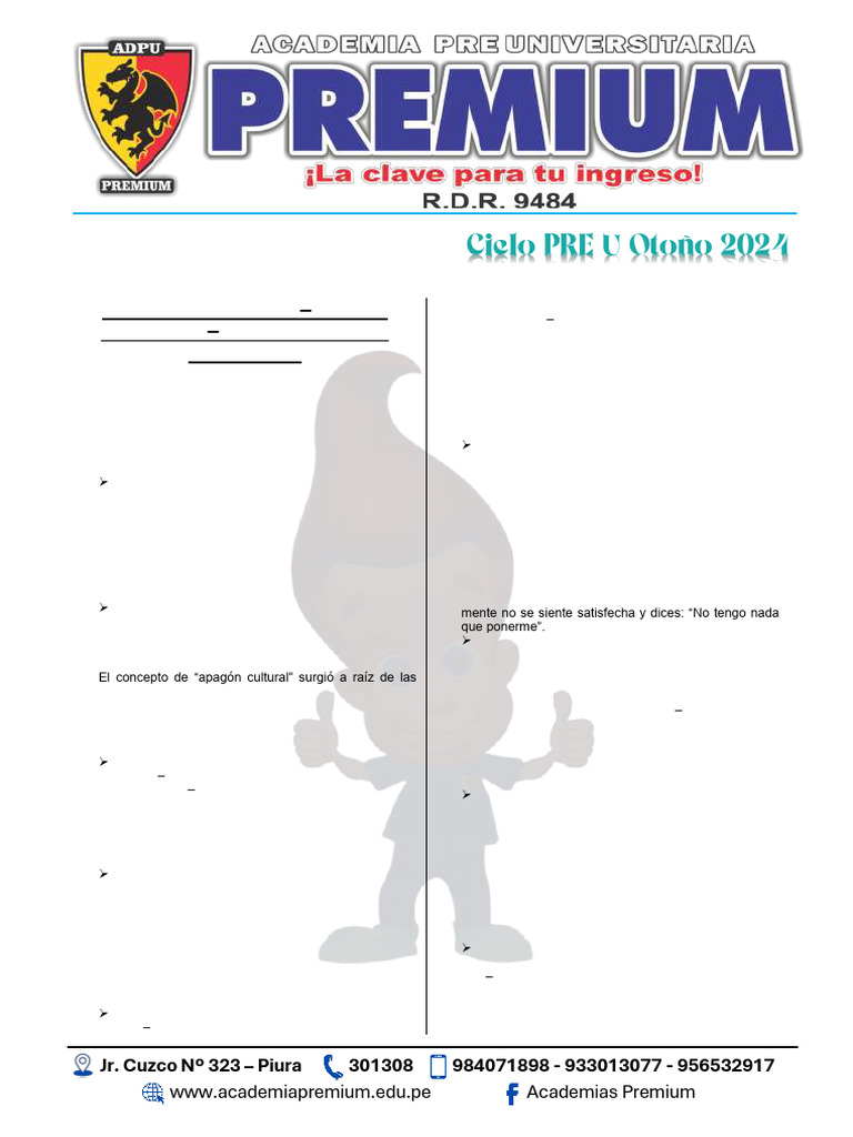 RAZ VERBAL-PRE U-OTO24-ASES-10 (Conect-Plan-Orden) | PDF