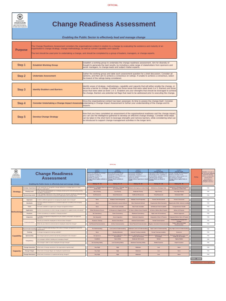 Change Readiness Assessment - 310522 | PDF