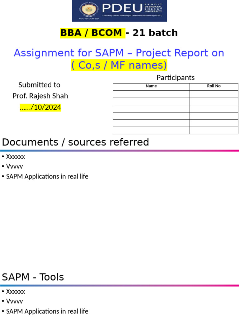 SAPM Project Report | PDF