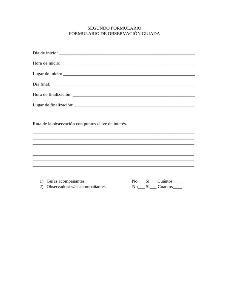 Segundo Formulario | PDF