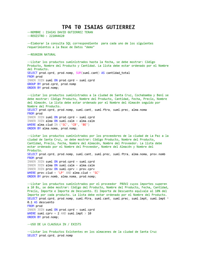 TP4 T0 Isaias Gutierrez | PDF