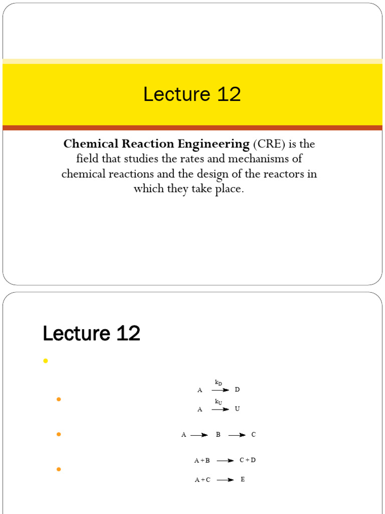 Lec12 - Animated - Multiple Reactions - Updated | PDF
