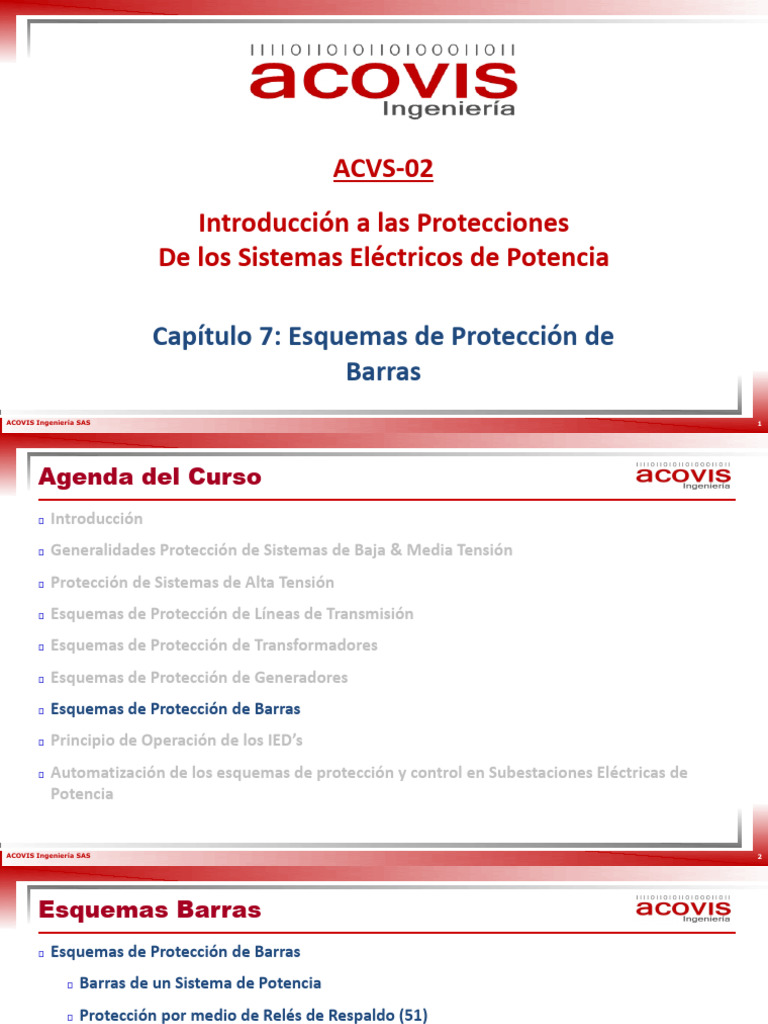 Introducción A Las Protecciones de Los Sistemas Eléctricos de Potencia Capítulo 7 - Esquemas de ...
